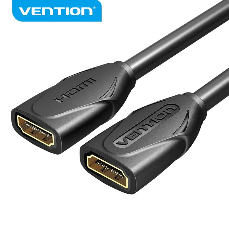 Vention HDMI v2.0 extension Cable Female to Female 0.5M Black, Gold ...