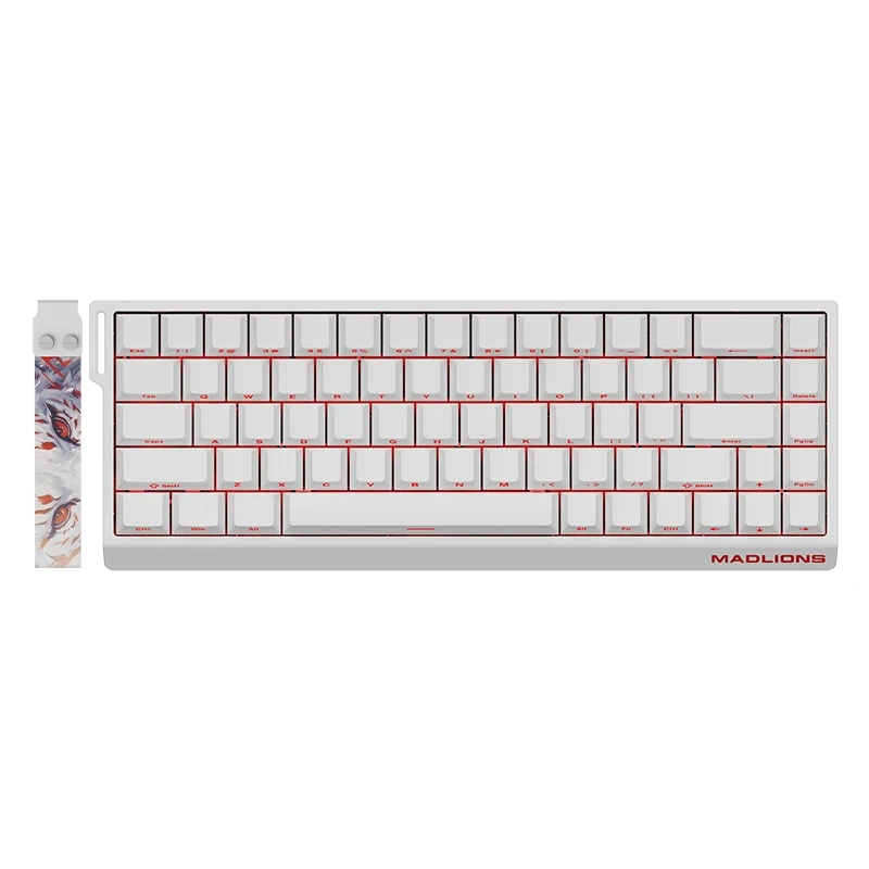 Madlions Professional Gaming Mechanical Keyboard MAD 68 R White- 8K ...