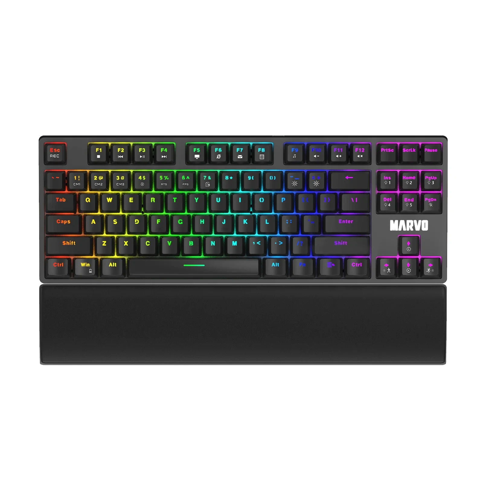 Marvo Gaming Mechanical Keyboard KG947 - Blue switches, TKL, Wristpad ...